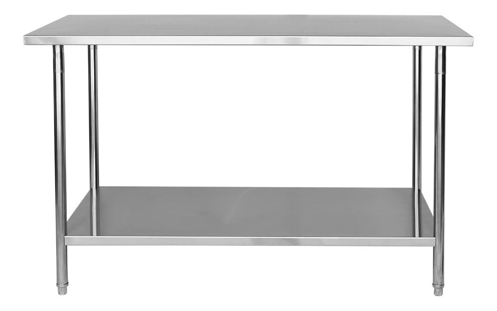 Mesa Aço Inox com Paneleiro Lisa 150x70x90cm - Brascool - Brascool.com.br