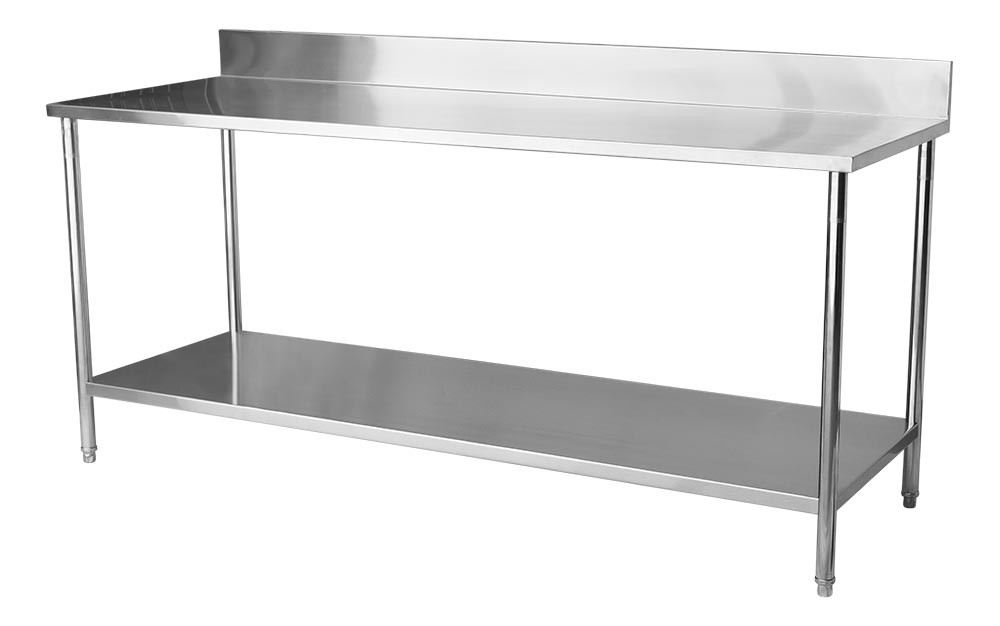 Mesa Aço Inox c/ Espelho (220x70x90cm) - Brascool.com.br
