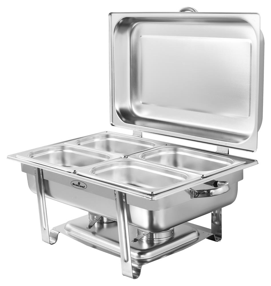 Rechaud Inox c/ Dobradiças GN 1/4 9L - Brascool.com.br